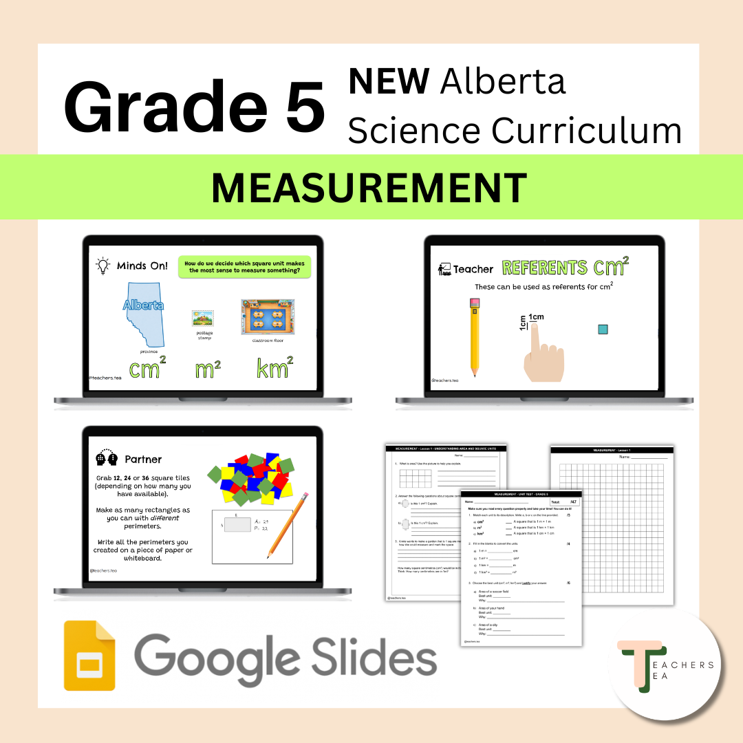 Alberta Grade 5 New Math Curriculum - MEASUREMENT – Teachers Tea